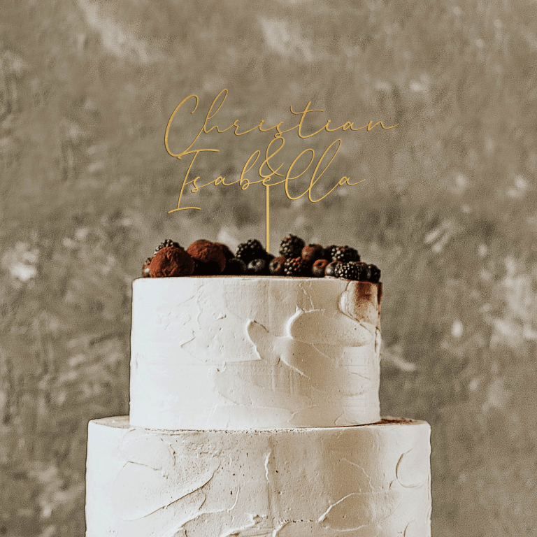 Cake Toppers Personalized, Rustic Cake Topper