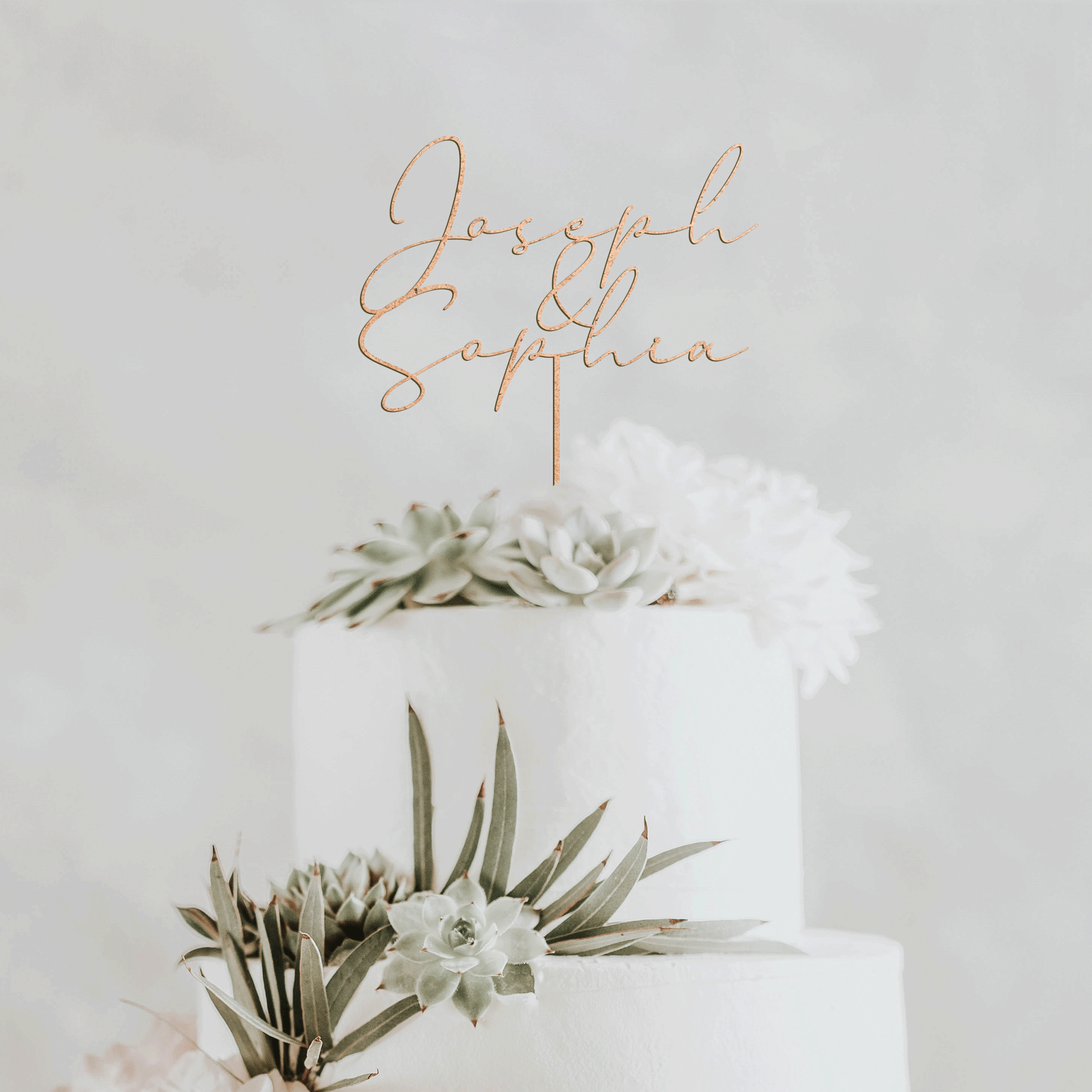 Cake Toppers Personalized, Rustic Cake Topper